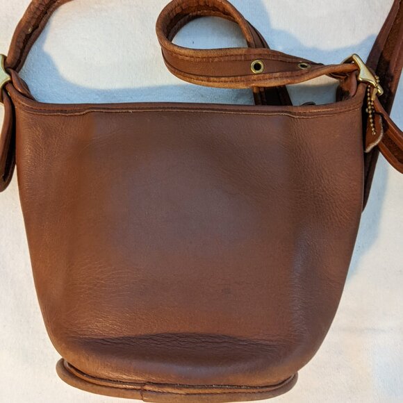 Coach | Bags | Coach Maggie Duffle Mini 99 Brown Leather Crossbody ...